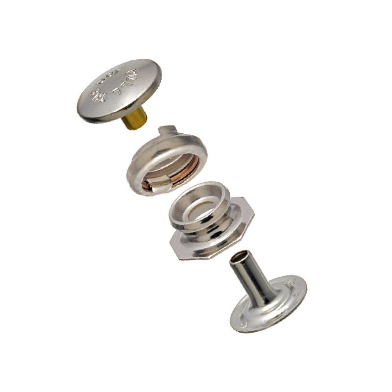 Pull-the-DOT® Cloth-to-Cloth Snap Fastener Set (Nickel) 5/16 inch Post
