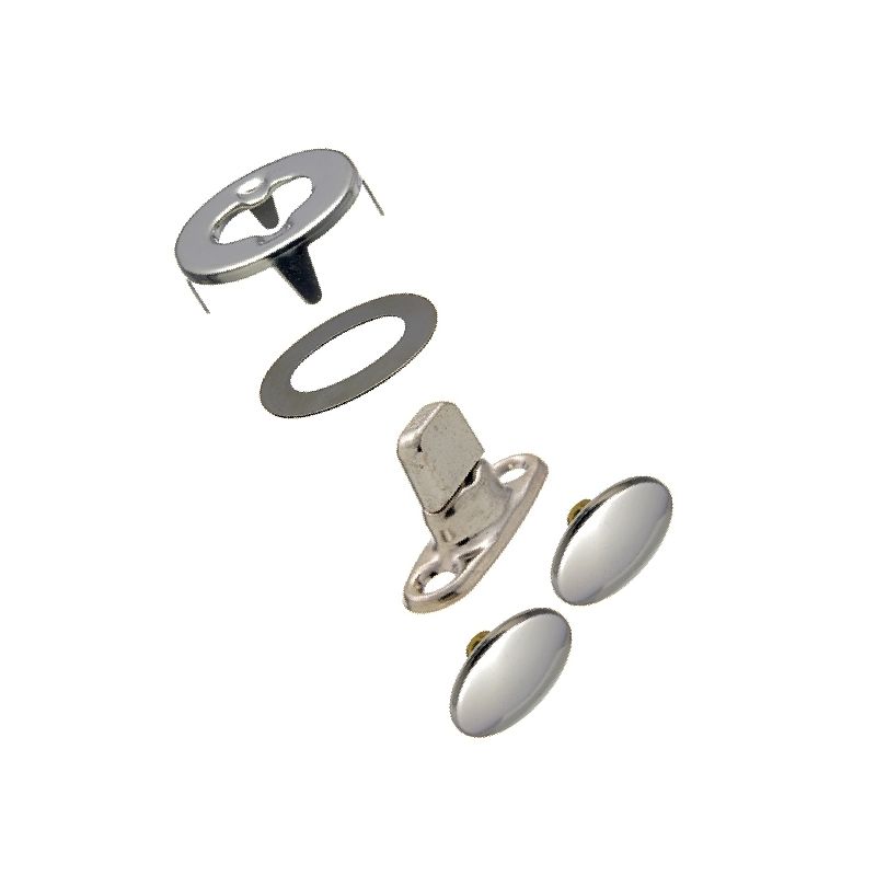 DOT® Durable™ Turn Button Fastener Set - Cloth-to-Cloth (Nickel Plated)